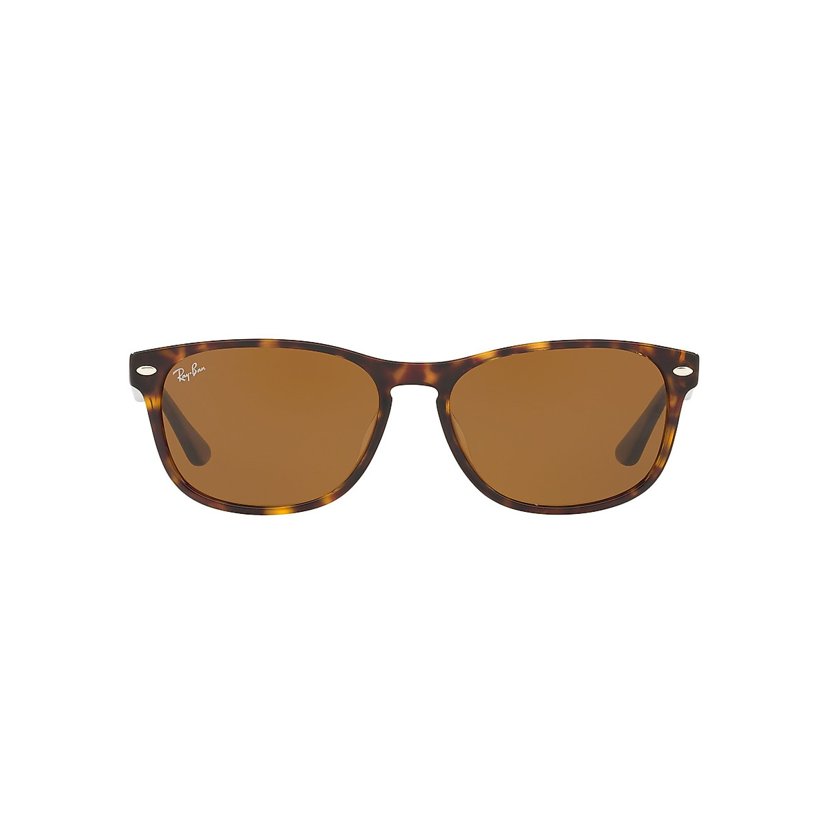 Ray-Ban Rb2184f Low Bridge Fit Square Sunglasses, Tortoise/B-15 Brown, 57 mm