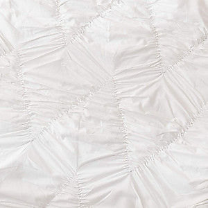 Brandream Luxury Diamond Girls Nursery Crib Bedding Set | 3 Piece White Chic Baby Bedding Set | Baby Comforter, Fitted Crib Sheet, Crib Skirt