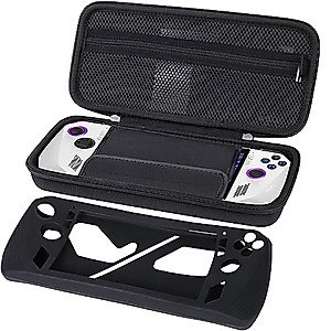 co2CREA Hard Case and Silicone Case Replacement for ASUS ROG Ally 7" 120Hz Gaming Handheld with 2-Pack Screen Protector