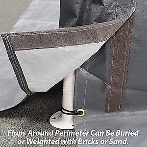 King Canopy Storage Shed 7-Feet x 12-Feet Fitted Replacment Cover, Green