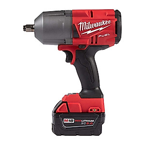 Milwaukee M18 FUEL 18-Volt Lithium-Ion Brushless Cordless 1/2 in. Impact Wrench with Friction Ring Kit with One 5.0Ah Batteries