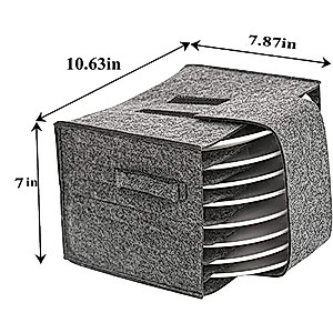 Felt Plate Storage Containers for Caravan, Camping Dish Holder Bag for 8 Plates, Camping Tableware Storage Felt Bag, Motorhome Cupboard Storage Kitchen Accessories, Reduce Noise