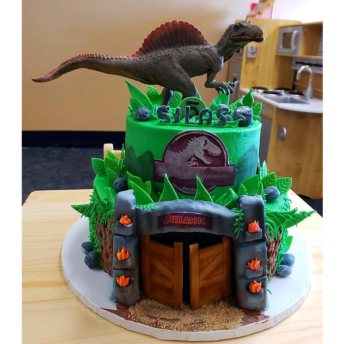 Gemini&Genius Dinosaur Toys Tyrannosaurus Rex and Spinosaurus Dinosaur World Action Figures, Great Birthday Gift, Collection, Cake Topper, Party Supplies, Room Decor for Kids 3-12 Years Old