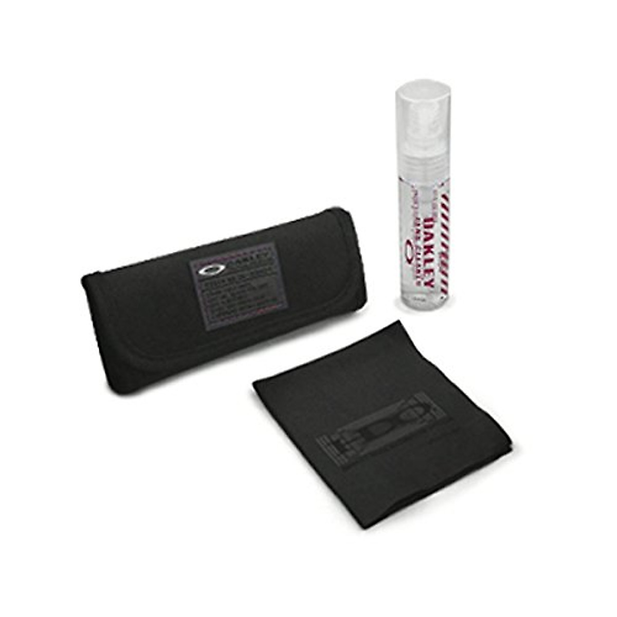 Oakley Holbrook Sunglasses (Matte Black Frame, Warm Grey Lens) with Lens Cleaning Kit and Country Flag Microbag