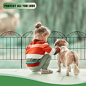 COLRASN Decorative Garden Fence, 19 Pack Garden Fence Border, Total 19ft (L) x 24in (H) Outdoor Metal Garden Edging Fence, Flower Bed Fencing for Landscape Patio, Plant, Outdoor Decor, Arched