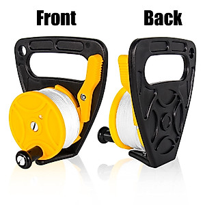 Seafard Compact 150ft Scuba Dive Reel Kayak Anchor with Thumb Stopper for Safety Underwater Diving Snorkeling Yellow