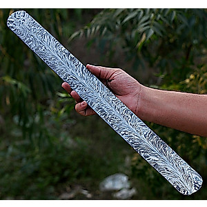 JNR Traders Feather Damascus Billet - Knife Making Supplies - Damascus Bar Stock 20 Inches 3783