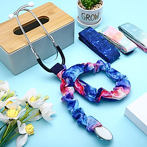 4 Pieces Stethoscope Covers with Removable Tube Handmade Stethoscope Accessories for Nurses Doctors (Starry Sky)