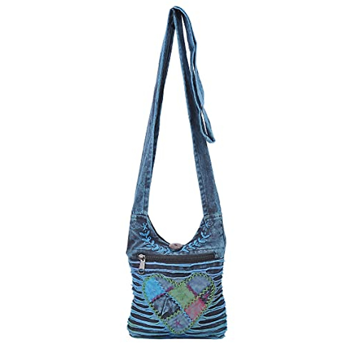 THE COLLECTION ROYAL Heart Embroidered Mini Crossbody Bag