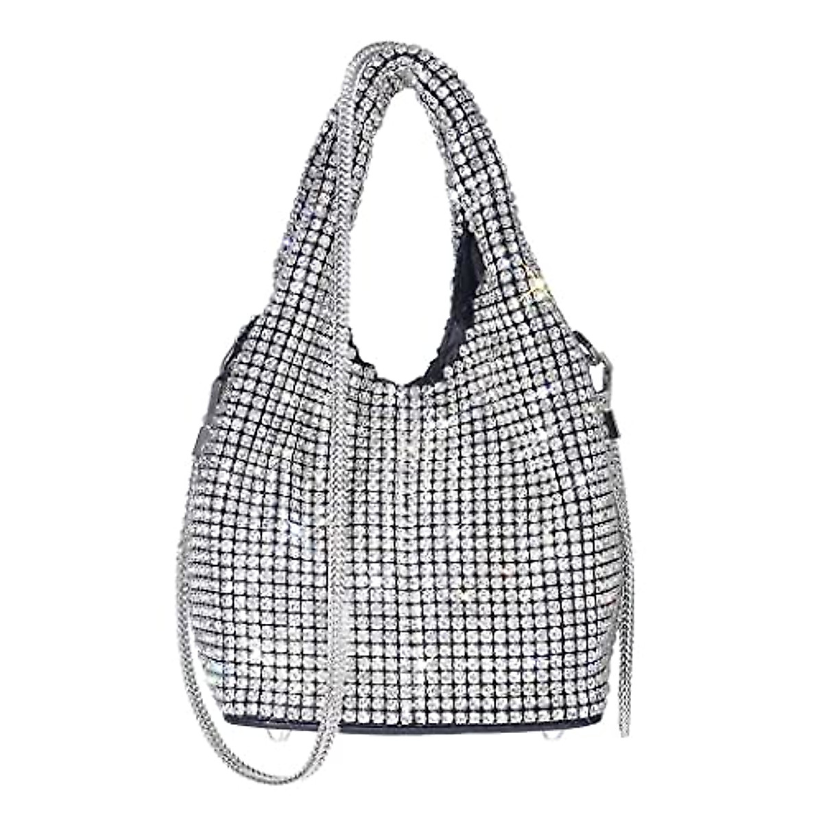 Yokawe Women Rhinestone Purse Sparkly Evening Bag Bling Hobo Bag Crystal Handbag Vacation Club Party Prom Wedding Clutch