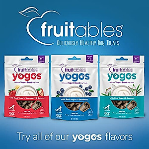 Fruitables Real Yogurt Treats – Roll-Up Dog Treats – Blueberry Flavor – Natural Ingredients – 12 Ounces