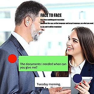 Zyyini Bluetooth Translator Earbuds, Supports 84 Languages, 5 Modes, Voice Translator Earbuds in Real Time, Noise Canceling Wireless Translator Headphones for Business(Black)