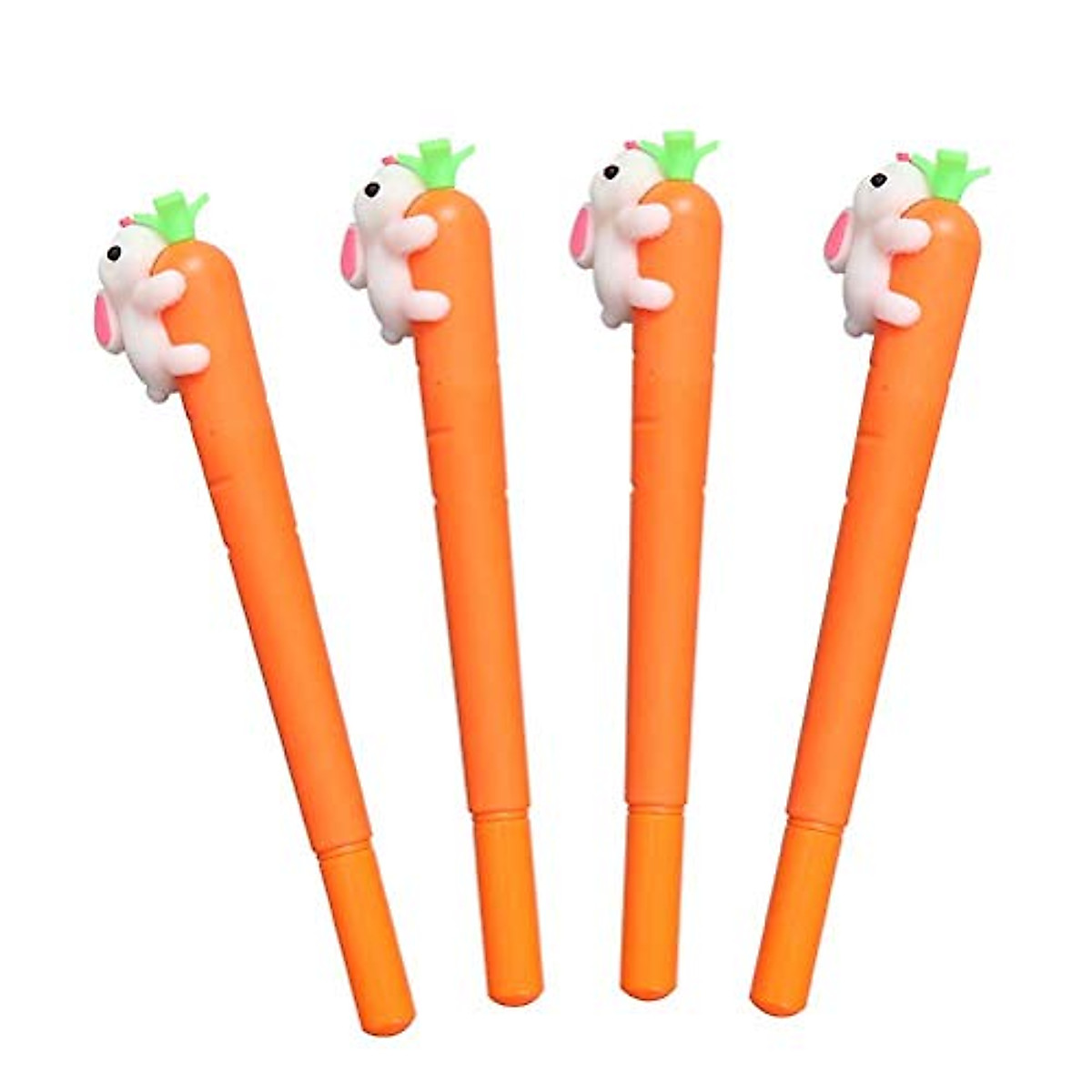BinaryABC Carrot Bunny Rabbit Gel ink Pen,Easter Gift Easter Party Decoration,5Pcs