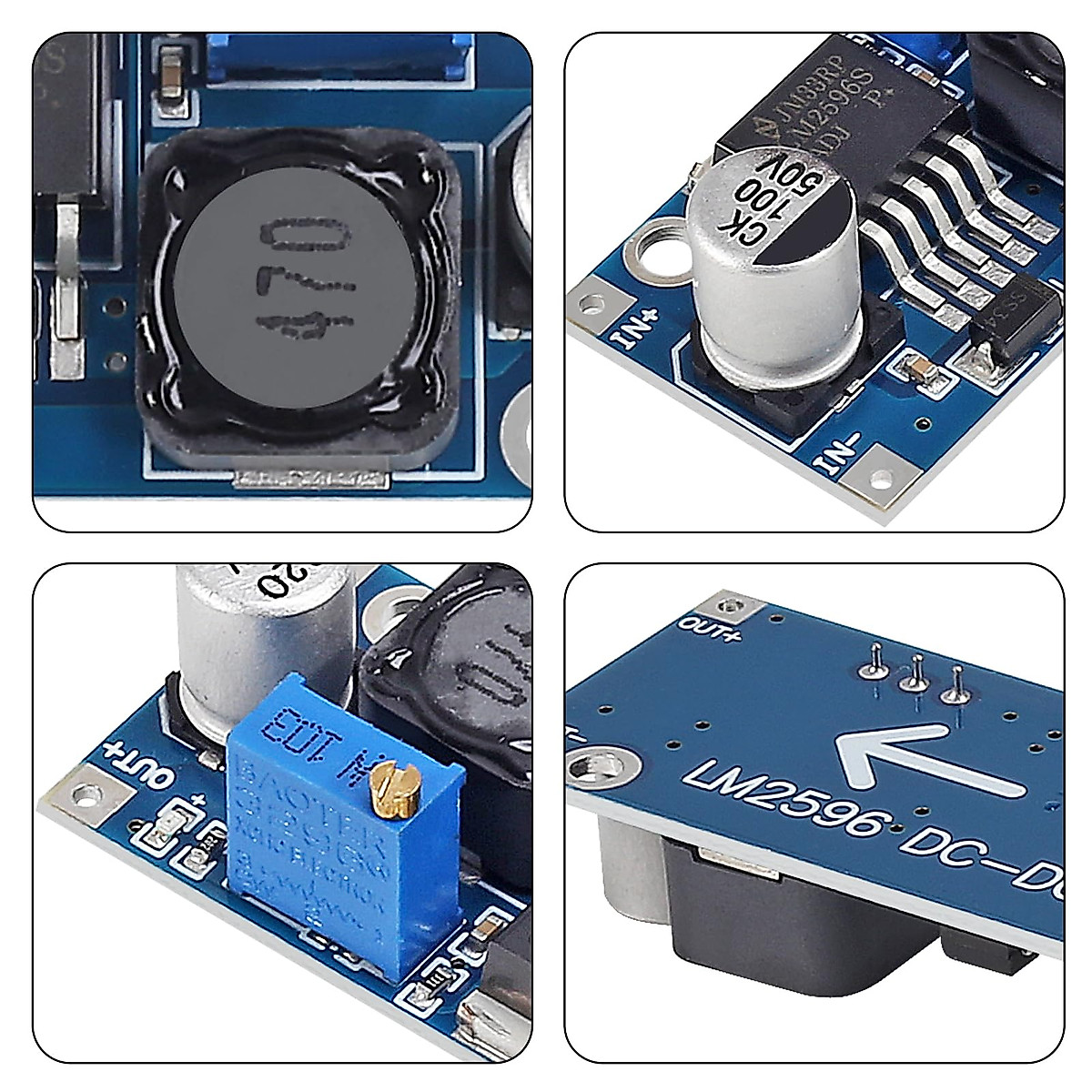 5 Pack LM2596 DC to DC Buck Converter 3.0-40V to 1.5-35V Power Supply Step Down Module