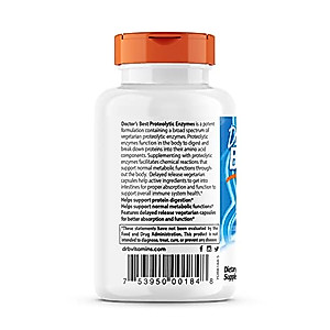 Doctor's Best Proteolytic enzymes, Digestion, Muscle, Joint, Non-GMO, Gluten Free, Vegetarian, 90 Veggie Caps