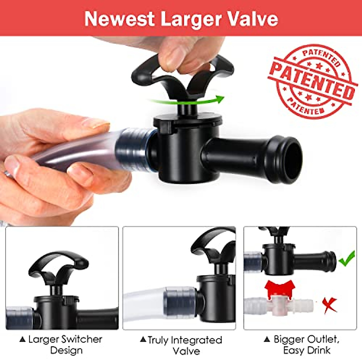 Farielyn-X Beer Bong Funnel with Valve - Newest Valve Design Extra Long 2.5 feet (30 inch) Kink Free Tube & Leakproof Easy Valve Premium Funnel for Beer Drinking Games, College Parties(Double Header)