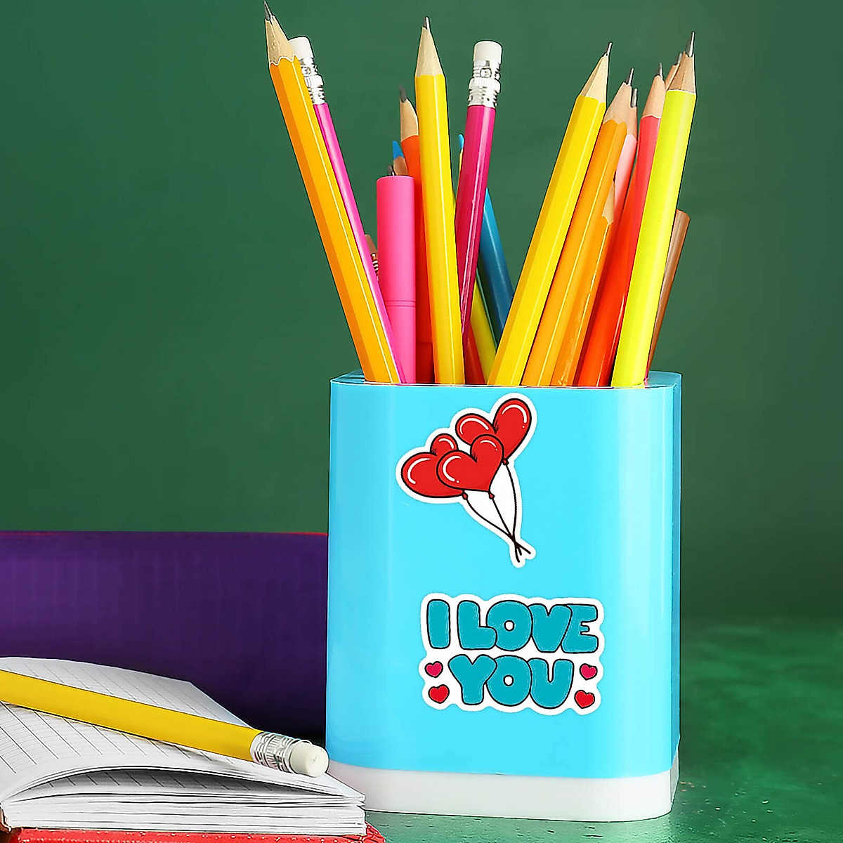 100PCS Valentine's Day Stickers, Non-Repeating Vinyl Waterproof Romantic Stickers for Laptops, Gifts, Water Bottles, Scooters, and Valentine's Day Wall, Window Decorations