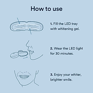 Auraglow Teeth Whitening Kit, LED Accelerator Light, 35% Carbamide Peroxide Teeth Whitening Gel, 20+ Whitening Treatments, 5mL Whitening Gel Syringes, Whiten Teeth Faster