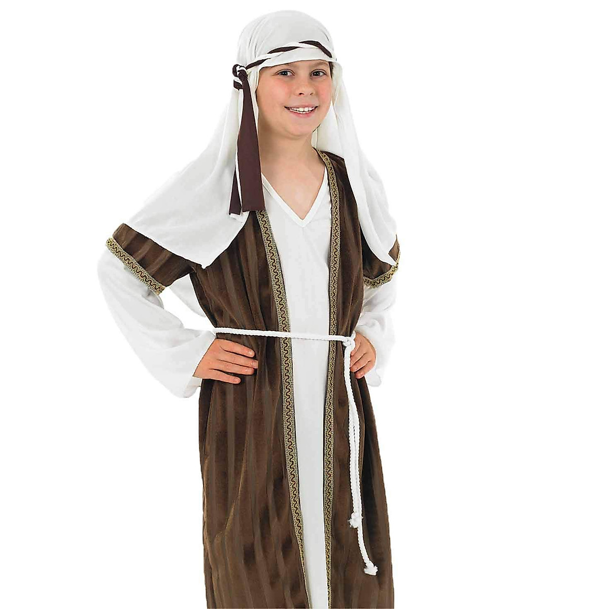 fun shack Boys Shepherd Costume for Kids, Joseph Costume for Boys, Shepherd Boy Outfit, Nativity Dress-Up, X-Large