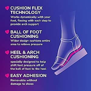 Dr. Scholl's Love Your Heels & Wedges 3/4 Length Insoles, All-Day Comfort for High Heeled Shoes, Relieve & Prevent Shoe Discomfort, Absorbs Shock, Arch Support, No-Show Discreet Insert, 1 Pair