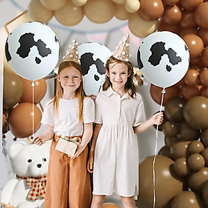 180PCS Cow Balloons Garland Kit – Balloons Garland Arch Kit with Neutral Brown Blush Latex Cow Balloons Assorted Sized Brown Balloons Garland Arch Kit Cow Print Party Supplies for Birthday Party Arch