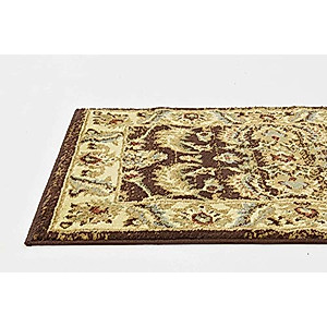 Unique Loom Voyage Collection Traditional Oriental Classic Intricate Floral Design Area Rug (2' 2 x 3' 0 Rectangular, Brown/Gold)