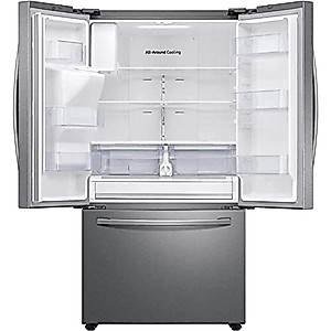Samsung 27 Cu. Ft. Fingerprint Resistant Stainless Steel 3-Door French Door Refrigerator With External Water & Ice Dispenser