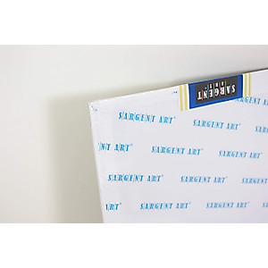 Sargent Art 90-3016 20x30-Inch Canvas Panel, 100% Cotton, White,blue