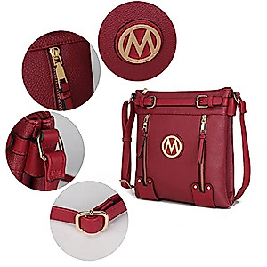 MKF Crossbody bag for women Vegan leather Crossover Designer messenger Purse