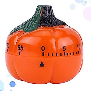 DOITOOL Kitchen Timer, Pumpkin Design Mechanical Timer Kitchen Timer Household Cooking Time Manager Baking Reminder Cooking Countdown Timer (Orange)