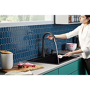 KOHLER R26281-SD-VS Maxton Touchless Pull-Down Kitchen Faucet with Soap Dispenser, Kitchen Sink Faucet with Pull Down Sprayer, Touchless Activation Faucet, Vibrant Stainless