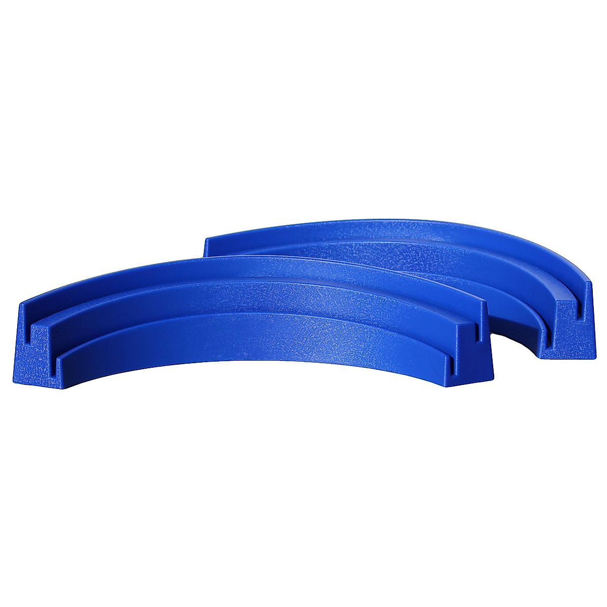 Twin Tier Premier Playing Card Holder (Set of 2) - Holds Up to 32 Playing Cards Easily - 12 1/2" x 4 1/2" x 2 1/4" - Stack for Storage - Made in The USA (Blue)