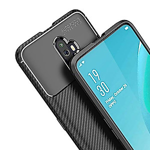 LUSHENG Case for Oppo Reno 2 Z, High-End Business Phone Case Shockproof 3D Feel Compatible with Oppo Reno 2 Z - Black