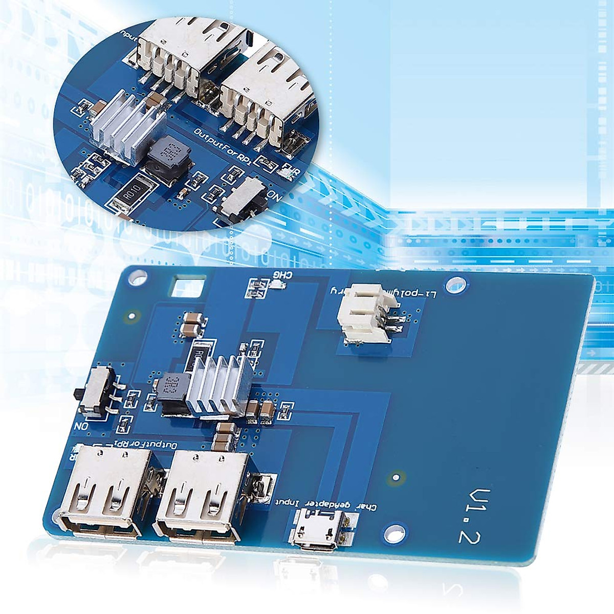 Lipo Battery Expansion Board, 3 Power Pack Expansion Board with Independent Field Power Supply and USB Output