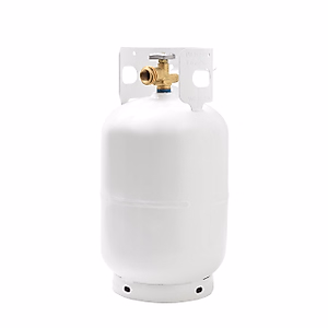 Flame King Propane Torch Kit Heavy Duty Weed Burner, 340,000 BTU & YSN10LBa 11 Pound Propane Tank Cylinder with Type 1 OPD Valve, White