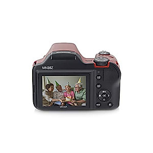Minolta 20 Mega Pixels WiFiDigital Camera with 35x Optical Zoom & 1080p HD Video Optical with 3-Inch LCD, 4.8 x 3.4 x 3.2, Red (MN35Z-R)