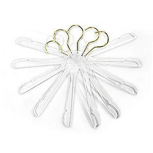 uyoyous Acrylic Clear Hangers 20 Pack Premium Quality Crystal Clear Hangers with Swivel Gold Hook Luxurious Shiny Clothes Hangers Standard Hangers (Clear)