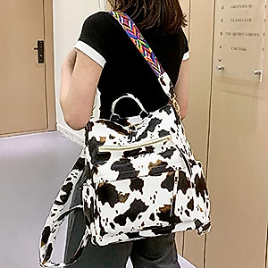 Women Backpack Purse Convertible Daypack Fashion Designer Travel Casual Shoulder Bag (Cow Off-white)