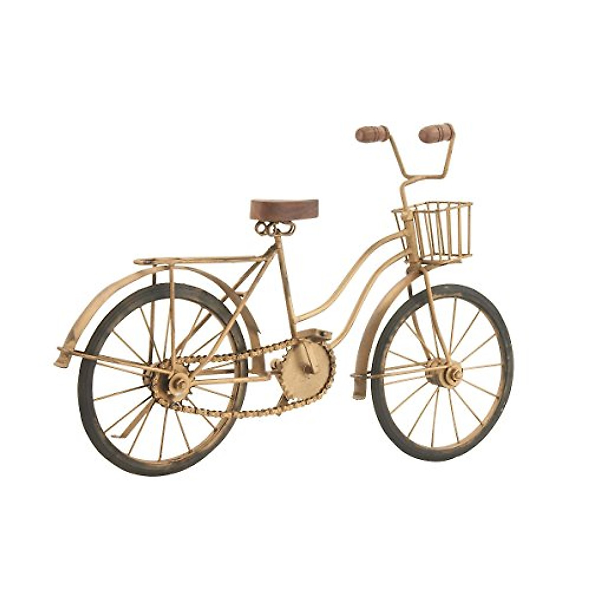 Deco 79 Metal Bike Sculpture, 19" x 5" x 12", Brown
