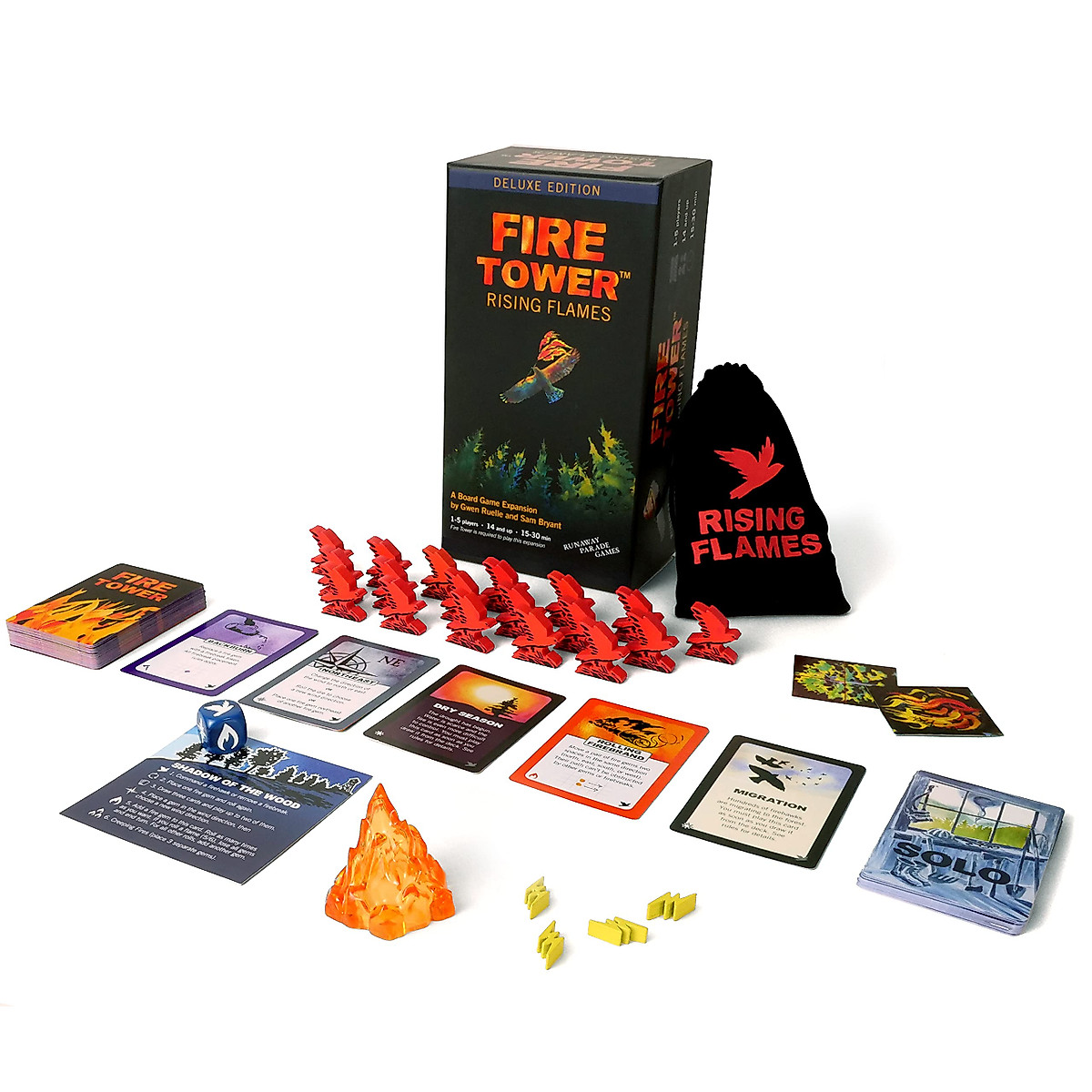 Runaway Parade Games Fire Tower Rising Flames Expansion (Deluxe): Fight fire with fire in This Fast Strategy Board Game