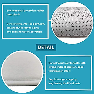 Teunix 4 Pcs Christmas Shower Curtain Set with Non-Slip Rugs, Toilet Lid Cover and Bath Mat, Christmas Decor for Bathroom, Christmas Bathroom Home Decorations with Hooks 71'' x 71'' (White)