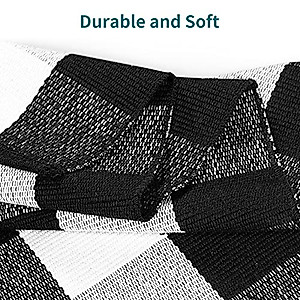 Lamberia Checkered Area Rug Buffalo Plaid Rugs Indoor and Outdoor Black White Checkered Carpet for Kitchen and Hallway (2' x 4'3")