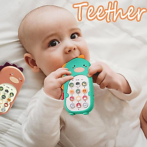 RUAN Baby Cell Phone Toys with Music ,Kids Teething Toys Play Phone Musical Educational Toys for 6 12 16 18 Months Baby Toddlers and Aged 1+ Kids