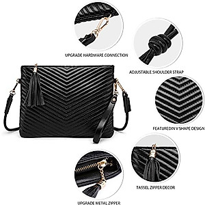 LYPULY Small Crossbody Bags for Women, Trendy Vegan Leather Shoulder Purses, Clutch Wallet with Wristlet Strap