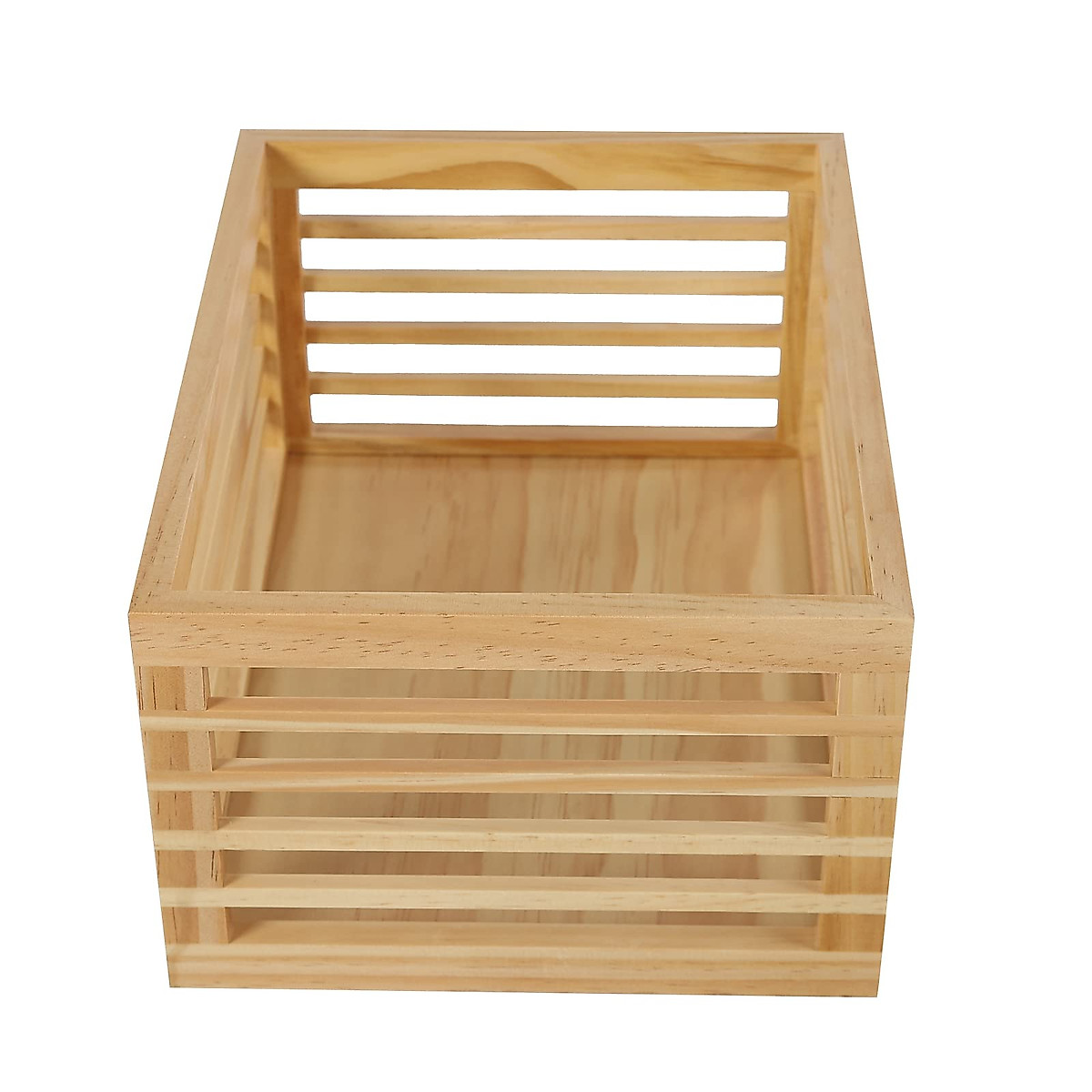 TOOL1SHOoo Bamboo Storage Organizer Bin For Kitchen Pantry Bathroom Slotted Cabinet Shelf 6 Pack Natural Bamboo Storage Organizer Bin For Kitchen, Pantry, Bathroom