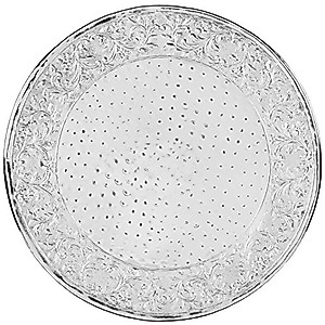 Elegance Round Ornate Wedding Cake Stand, 18-Inch, Silver