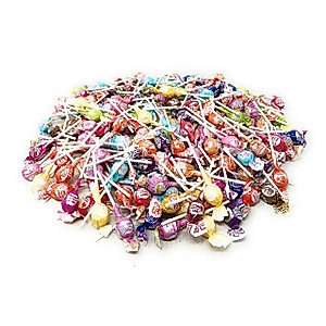 Charm Mini Pops Lollipops Suckers 3 Lbs Assorted 18 Flavor Variety Mix Bulk Value Pack 200+ Count In Resealable Stand Up Bag (48 Oz)