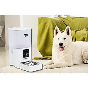 Owlet Home Smart Automatic Pet Feeder with1080P HD Camera for Cats & Dogs (6L), WiFi, Live Video, Auto Night Vision, 2-Way Audio, Works with Alexa & Google Assistant, Motion Alert, No Monthly Fee