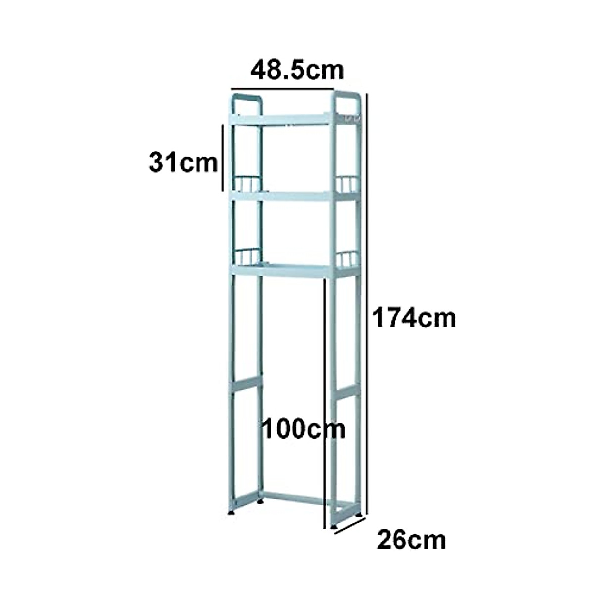 HAZEK Bathroom Shelf Over Toilet, Storage Over Toilet Bathroom Organizer, Pace-Saving, Easy Assembly, Fit Most Toilets