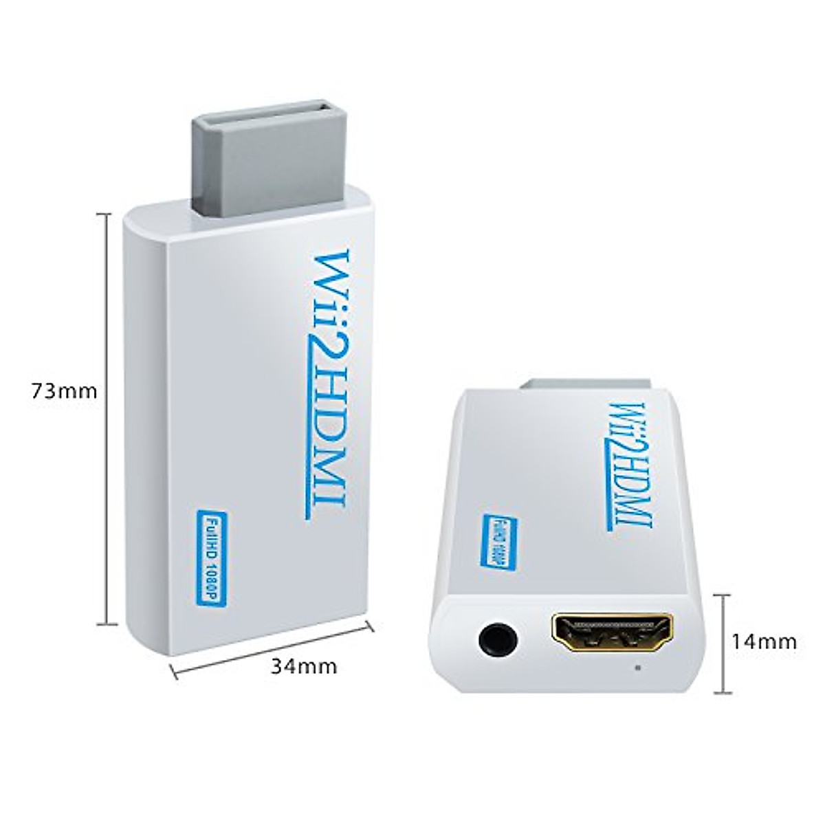 COLFULINE Wii to HDMI Converter, HDMI Output with 3.5mm Audio Jack, Supports NTSC and PAL, Easy Operation